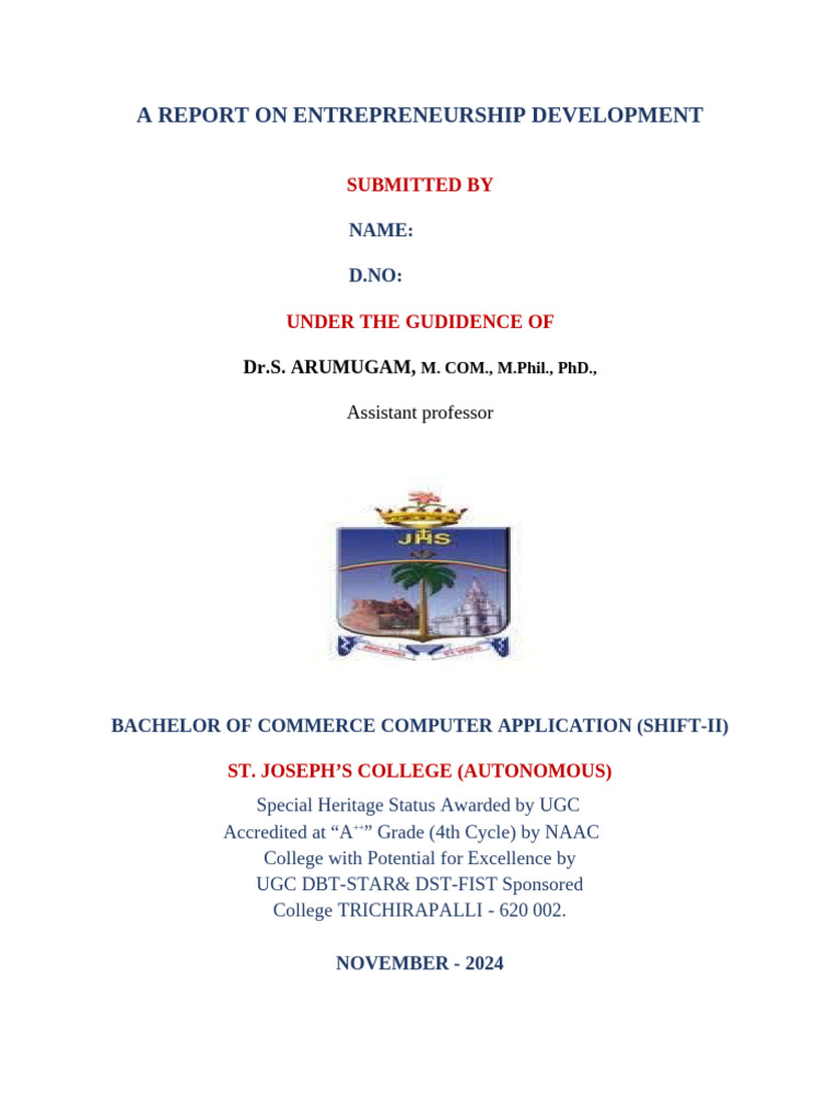 EDP - Report Formate | PDF | Vocational Education | Qualifications