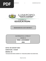 Maths Literacy March 2023 Grade 10 Memo | PDF | Mathematics