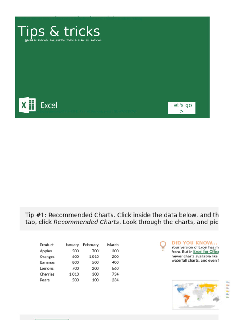 Tips & Tricks1 | PDF | Microsoft Excel | Application Software