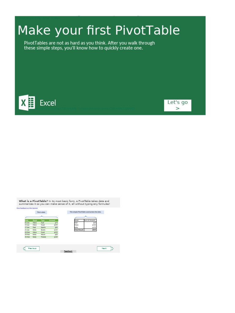 PivotTable tutorial1 | PDF