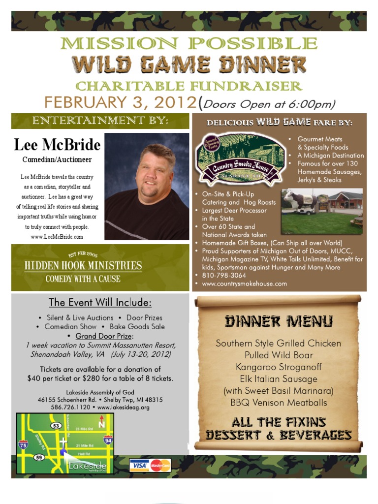 Annual Wild Game Dinner Event | PDF | Homelessness | Foods