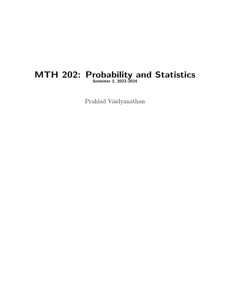 Mth202 Notes 2024 Pdf