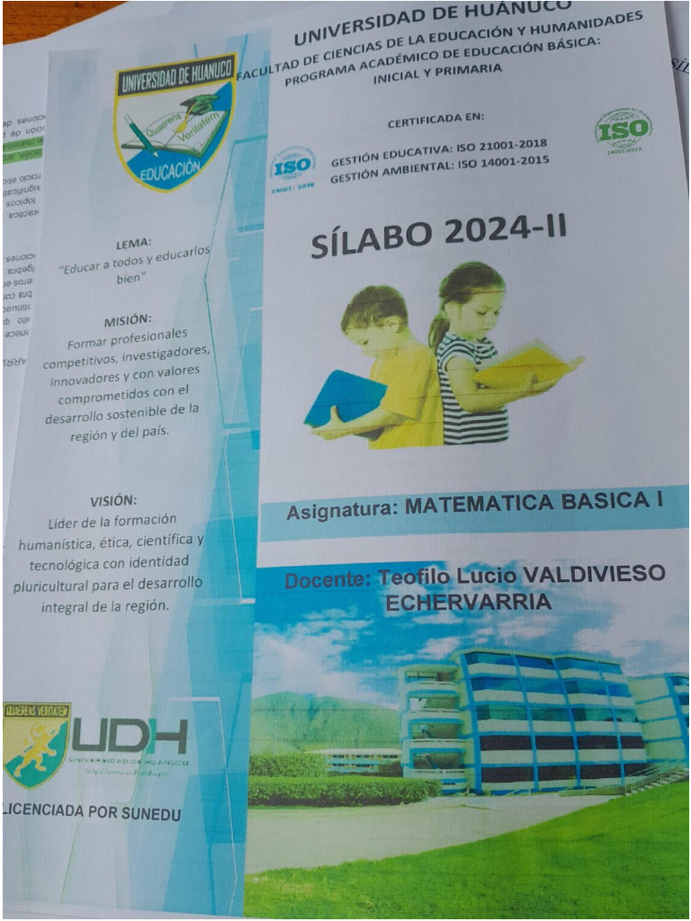 Sílabo de Matemática Básica I | PDF