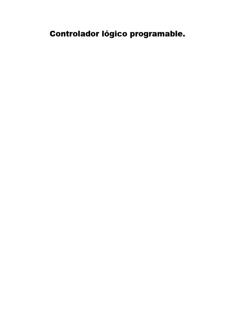 Controlador Lógico Programable | PDF