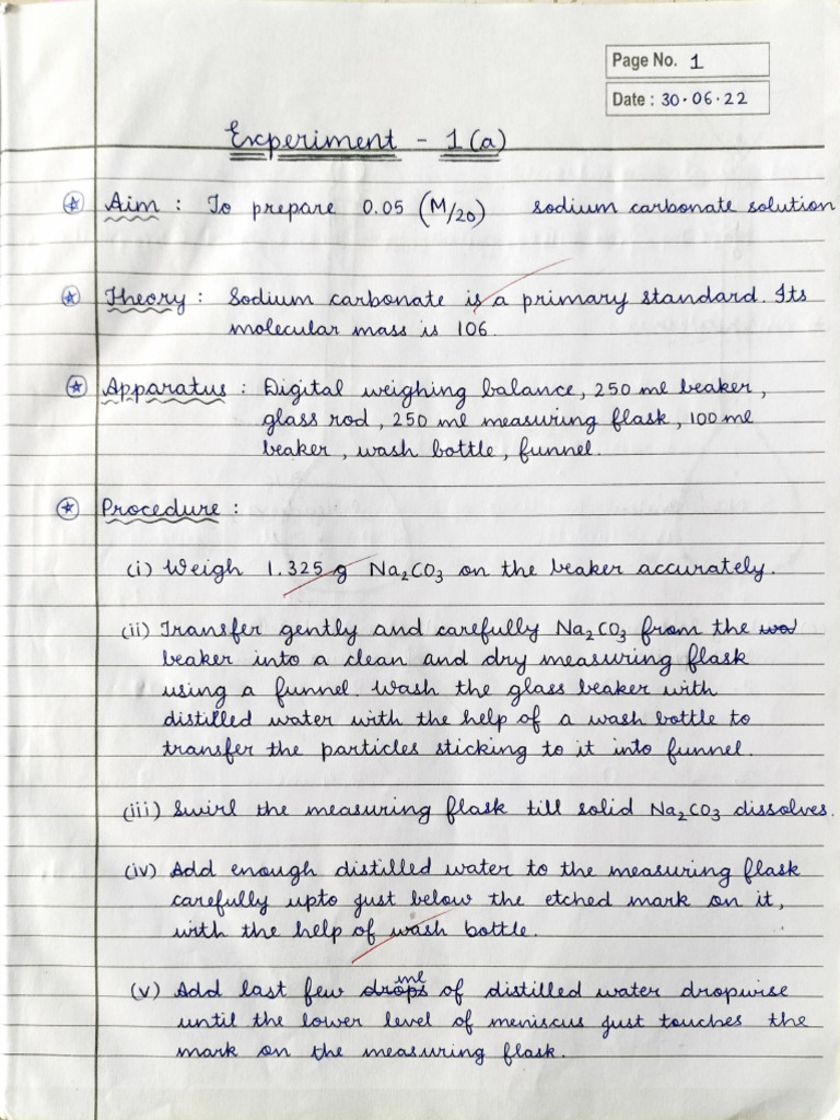 Vol. Ana. Preparation of Na2CO3 EXP 2 (A) | PDF