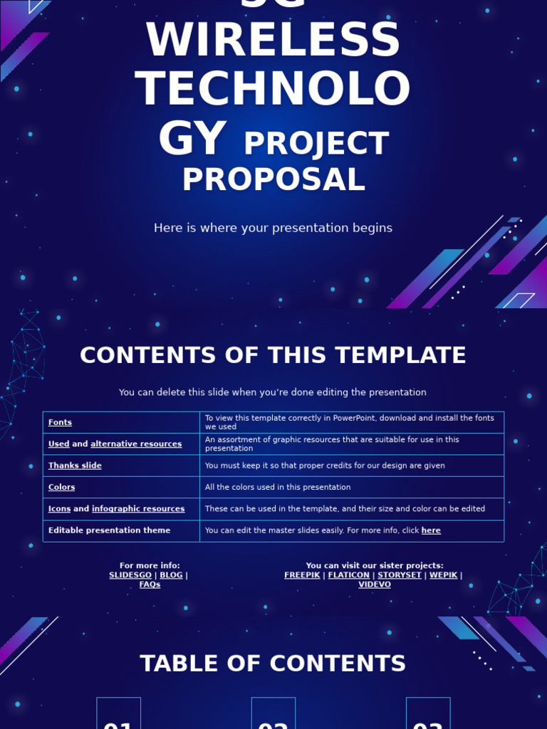 5G Wireless Technology Project Proposal by Slidesgo | PDF