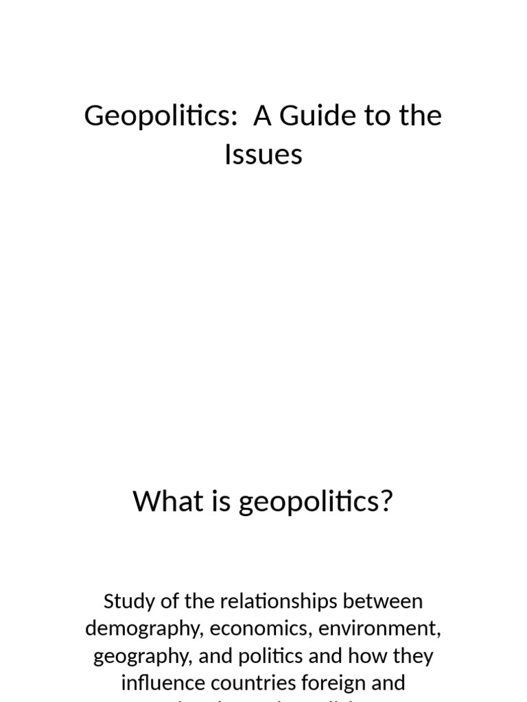 Geopolitics | PDF