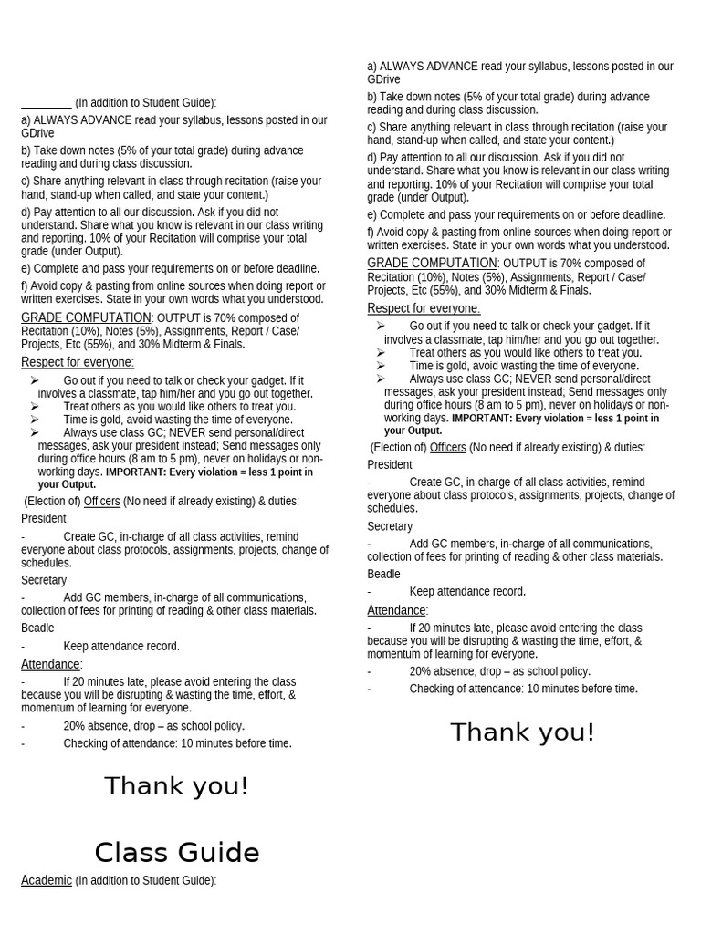 Class Protocols EnSci140 | PDF