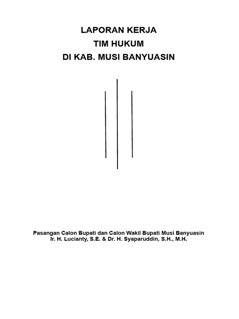 Laporan Kerja Tim Hukum Muba | PDF