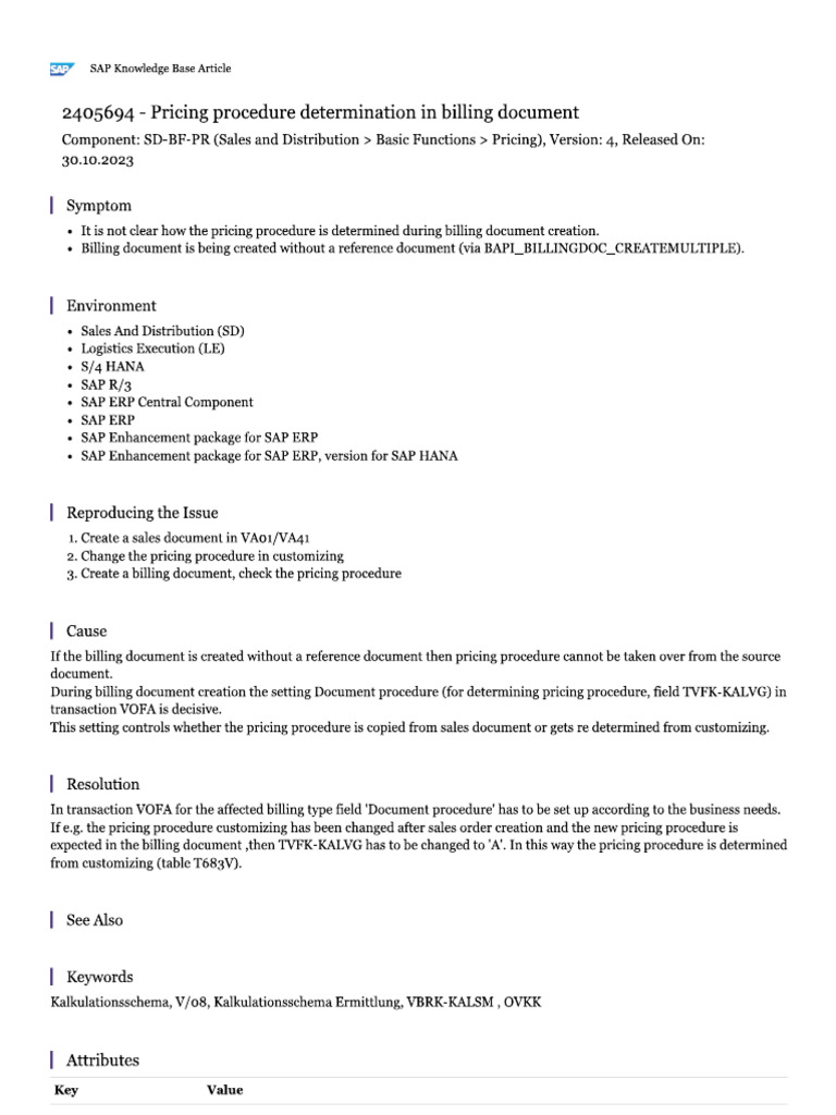 SAP Note | PDF