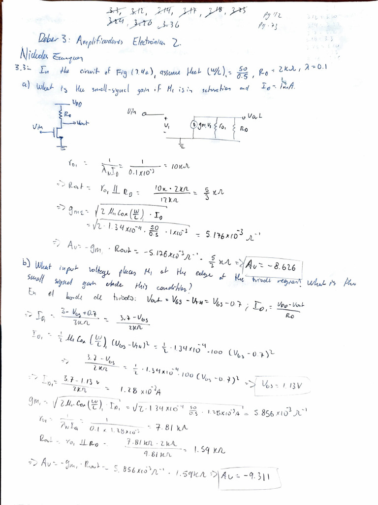 Deber 2 Electronica 2 | PDF