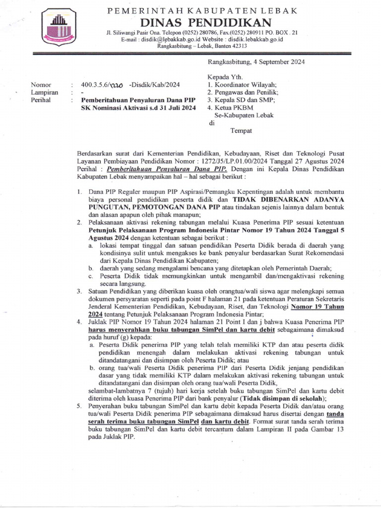 Pemberitahuan Pip | PDF