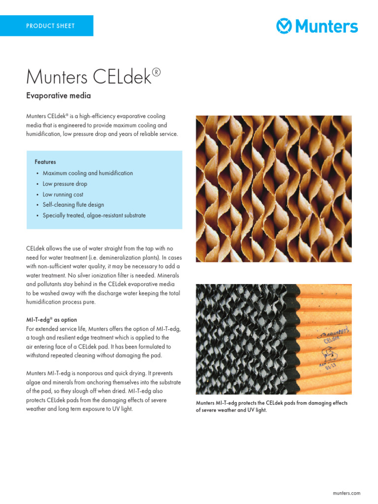 Product Sheet Celdek | PDF