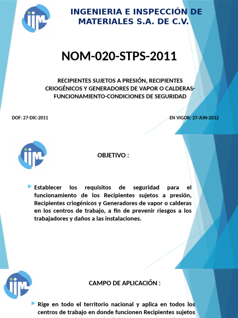 Presentación I I M Nom-020-Stps-20011 | PDF