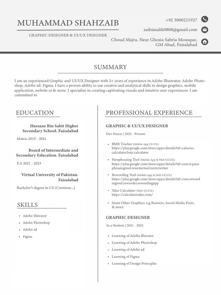 M. Shahzaib Resume | PDF