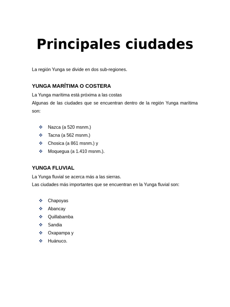 Region Yunga | PDF
