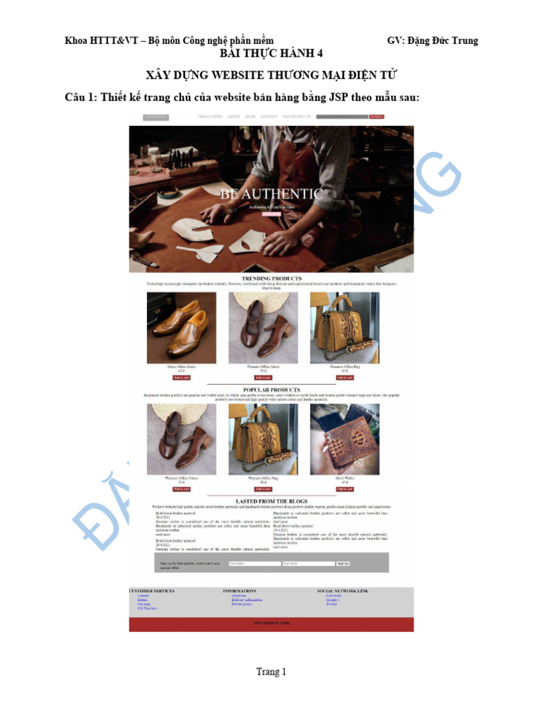 Bai Tap Thuc Hanh Tuan 4 - Cong Nghe Java (Gui Sinh Vien) | PDF