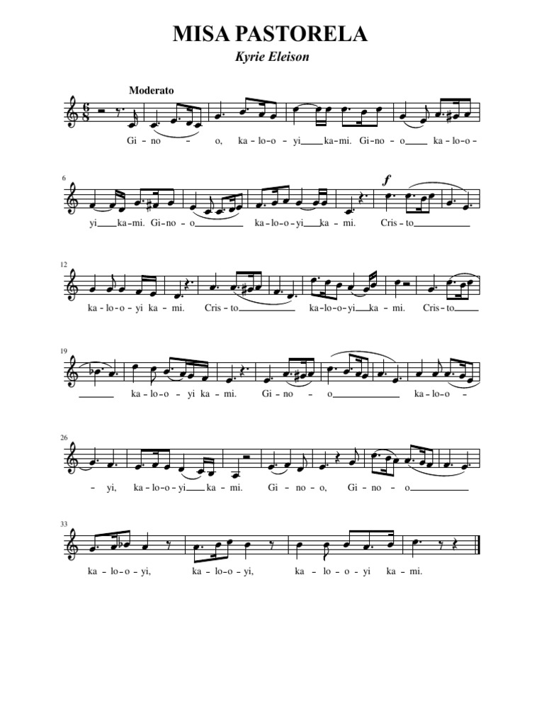 MISA PASTORELA (Kyrie Eleison) | PDF
