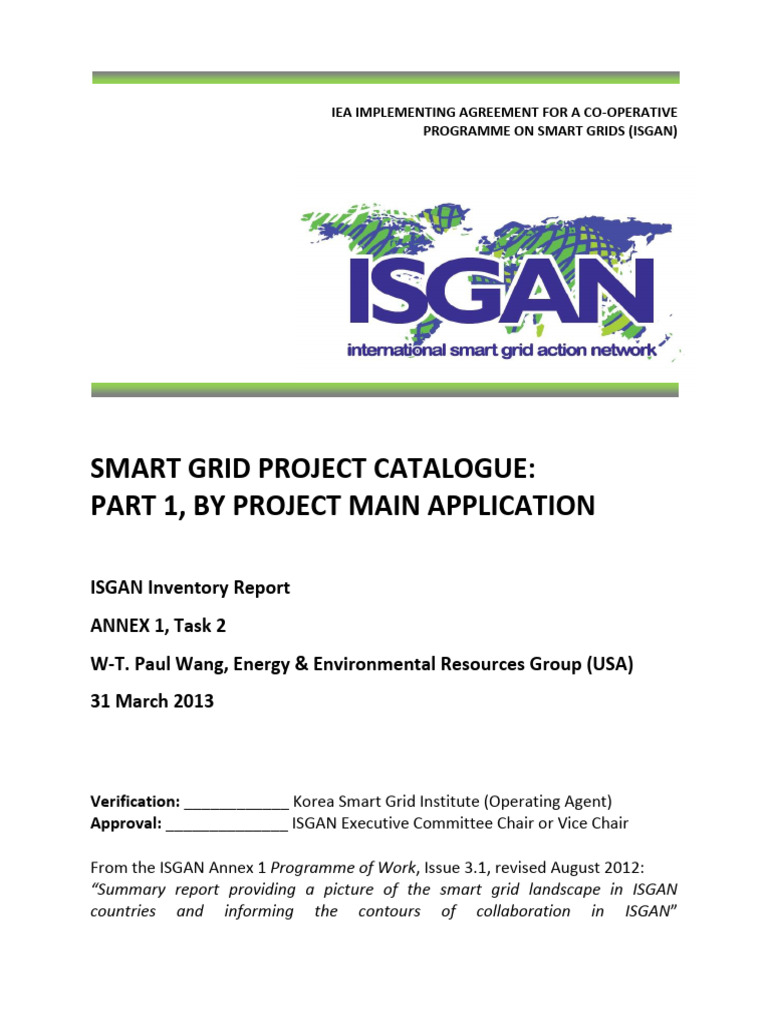 ISGAN_Smart-Grid-Project-Catalougue_Part1 | PDF
