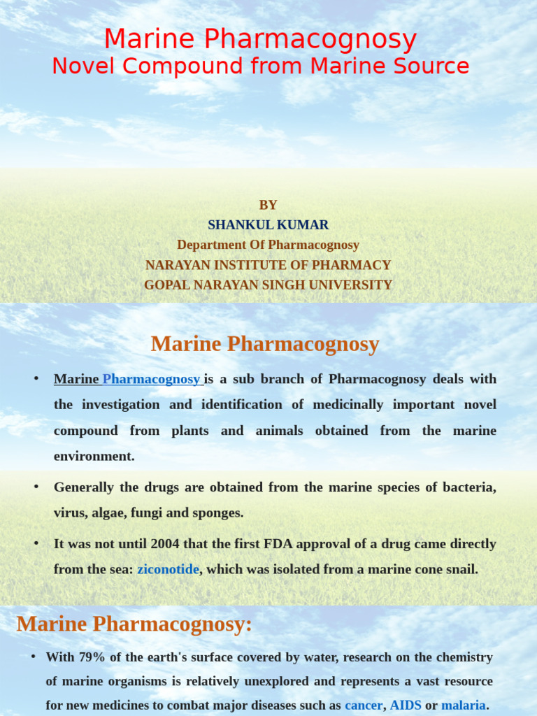 Marine Pharmacognosy | PDF