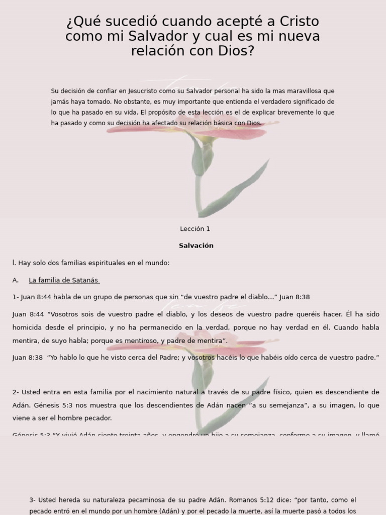 Discipulado Leccion 1 | PDF