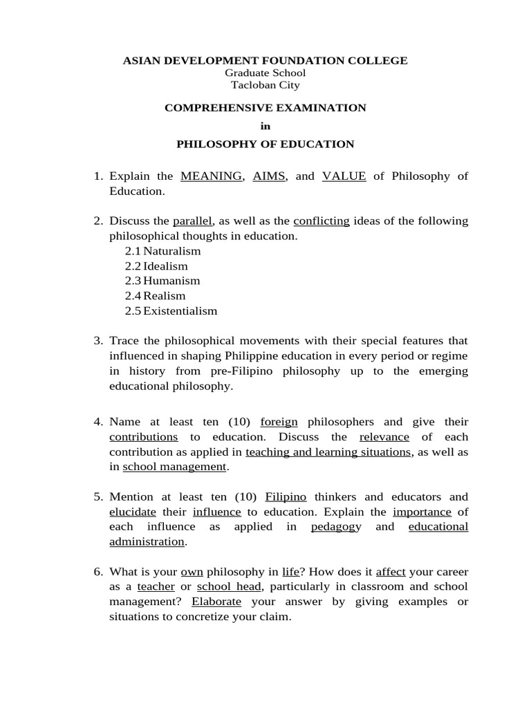 Philosophy of Education | PDF