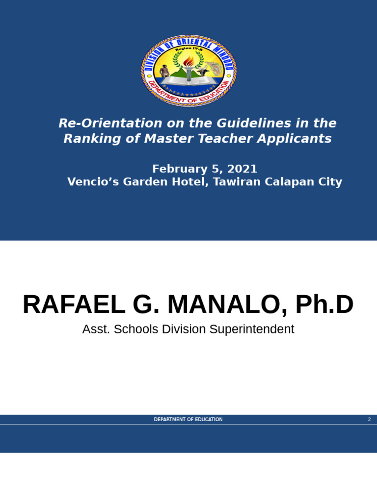 MASTER TEACHER. FINAL 1.dnx | PDF