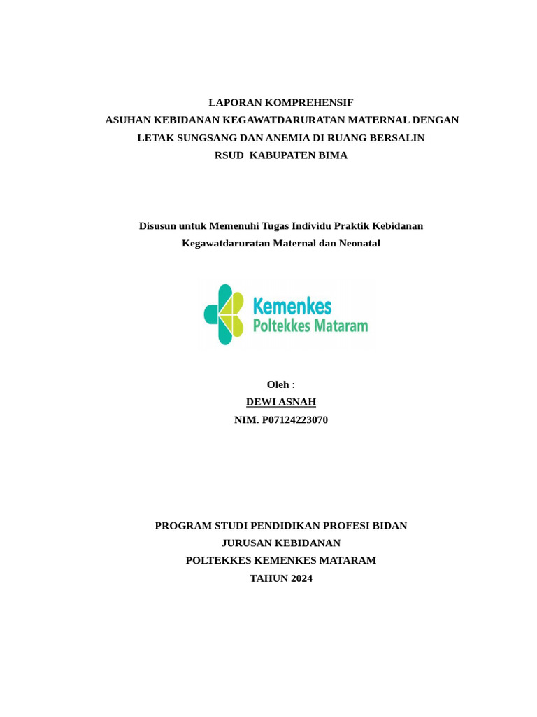LK Maternal Gadar Dewi Asnah | PDF