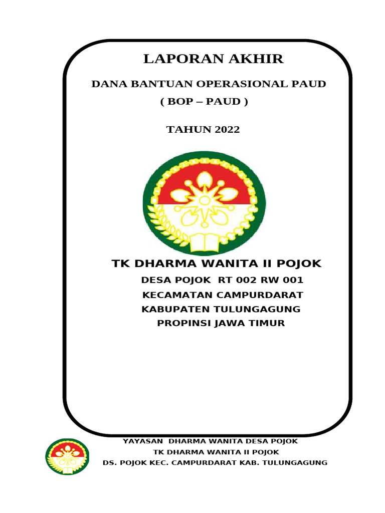 Cover Bop Tahap 2 Tahun 2022 Fix | PDF