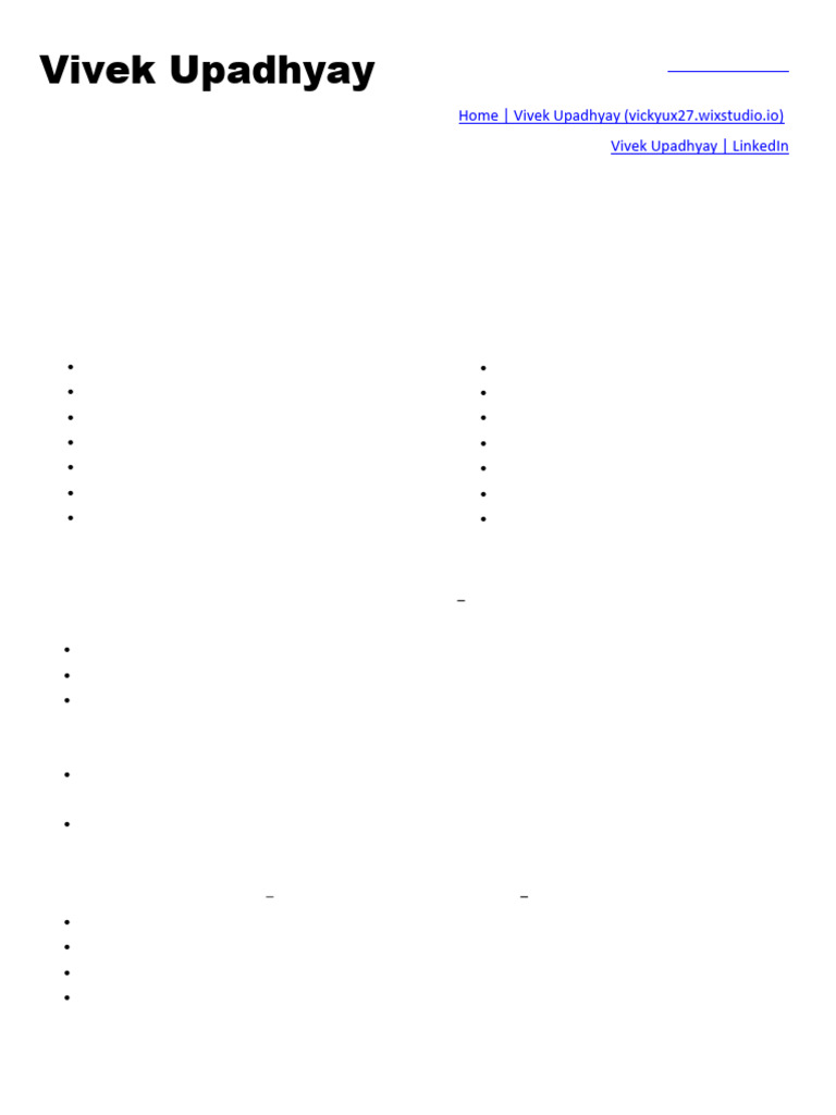 Vivek Upadhyay - UxUi Designer | PDF