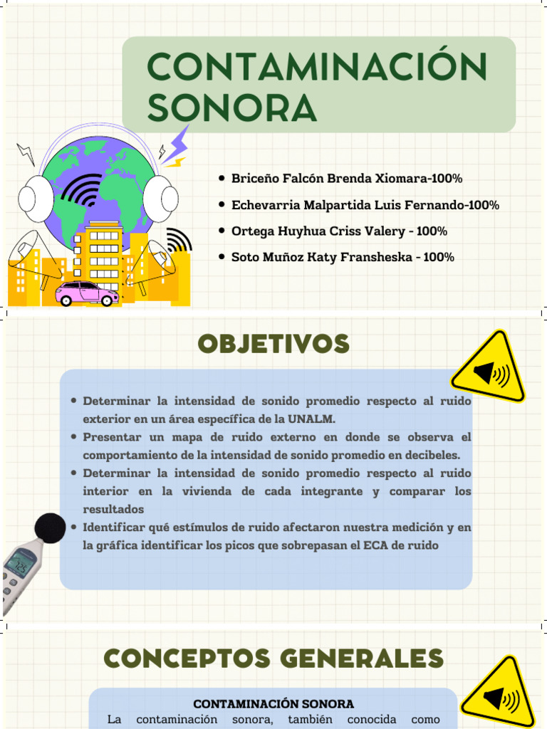 Medición de Contaminación Sonora en UNALM | PDF | ruido | Sonido