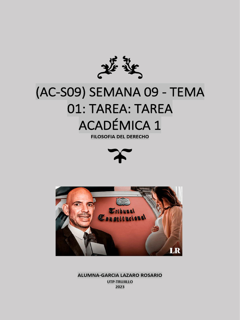 Semana 09 - Tema 01- Tarea académica 1 | PDF