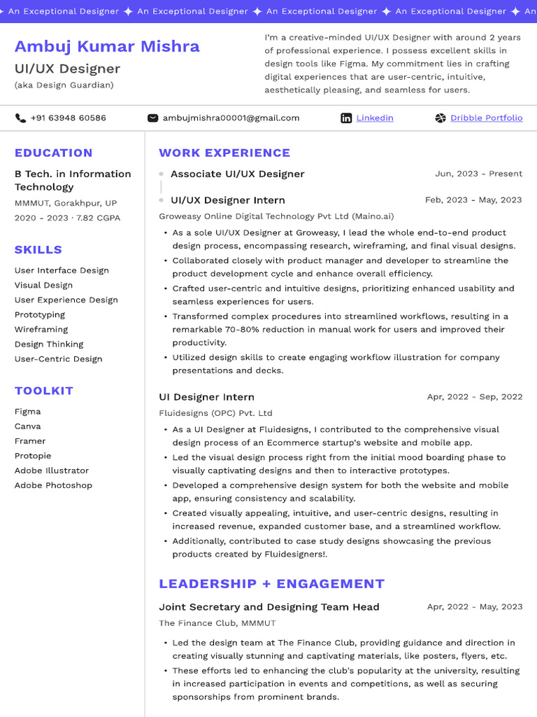 Resume - Ambuj Mishra | PDF