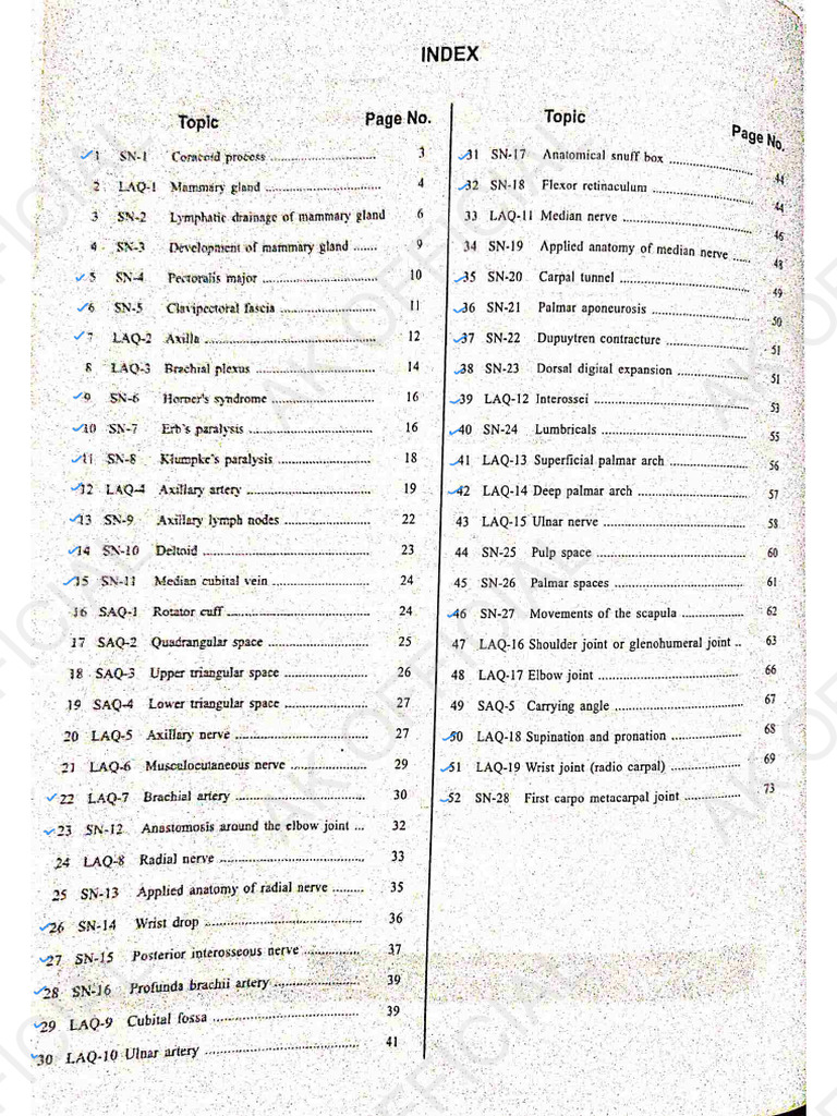Anatomy SN Kazi Upper Limb - 240618 - 061909 | PDF