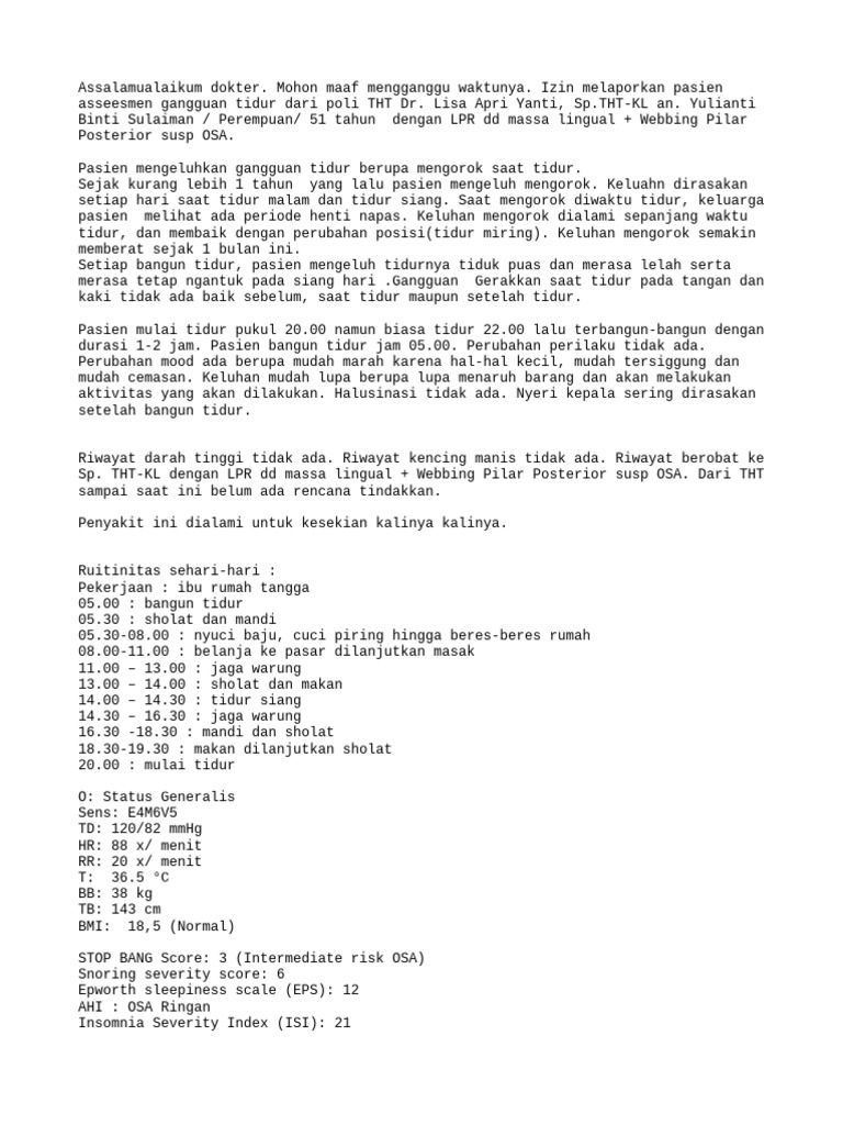 Assalamualaikum Dokter. Mohon Maaf | PDF