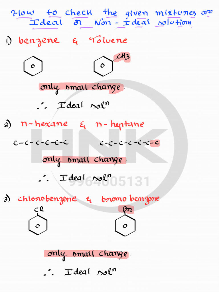 Ideal and Non Ideal Solutions | PDF