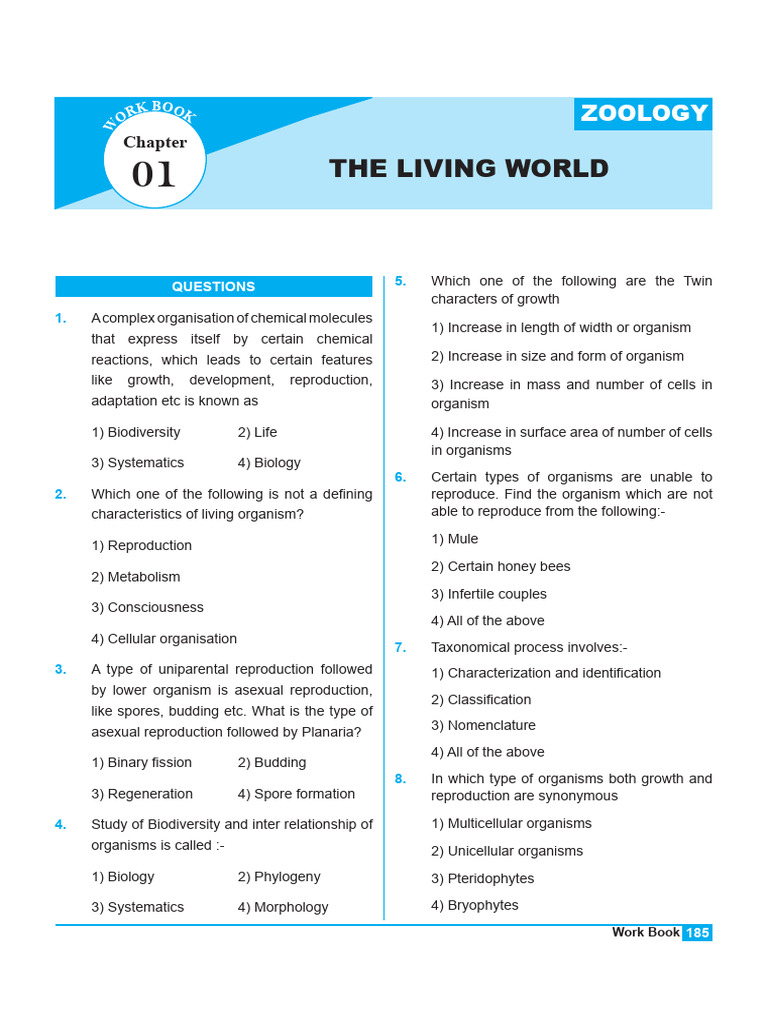 Zoology (Workbook) | PDF