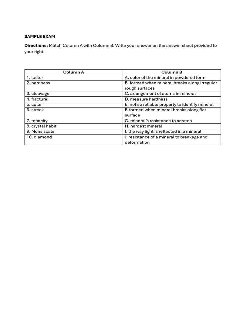 SAMPLE EXAM | PDF SAMPLE EXAM | PDF