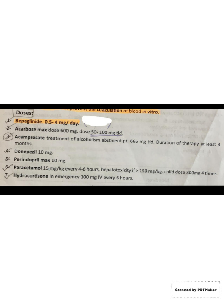 Important Doses | PDF