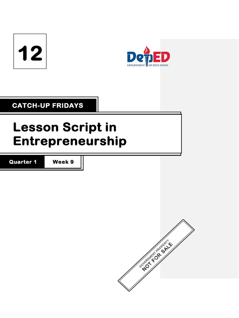 2024 - LS-G12-CUF-Q1-WEEK 9 - ENTREP-Real - Final | PDF