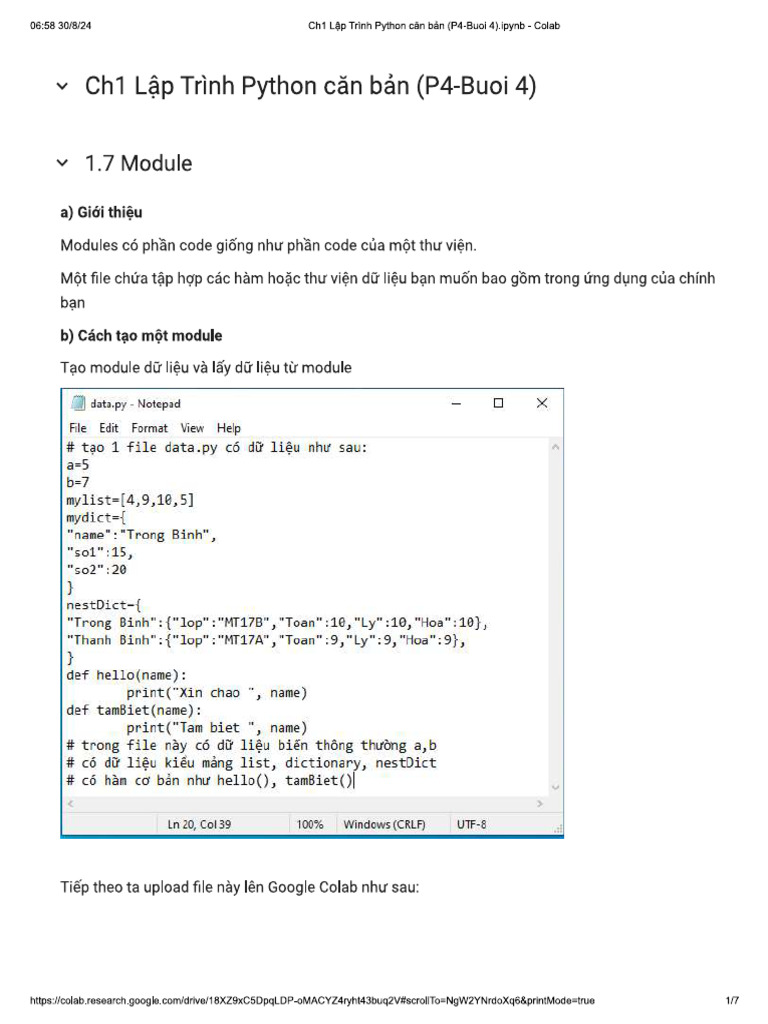 Ch1 Lập Trình Python căn bản (P4-Buoi 4) | PDF Ch1 Lập Trình Python căn bản (P4-Buoi 4) | PDF