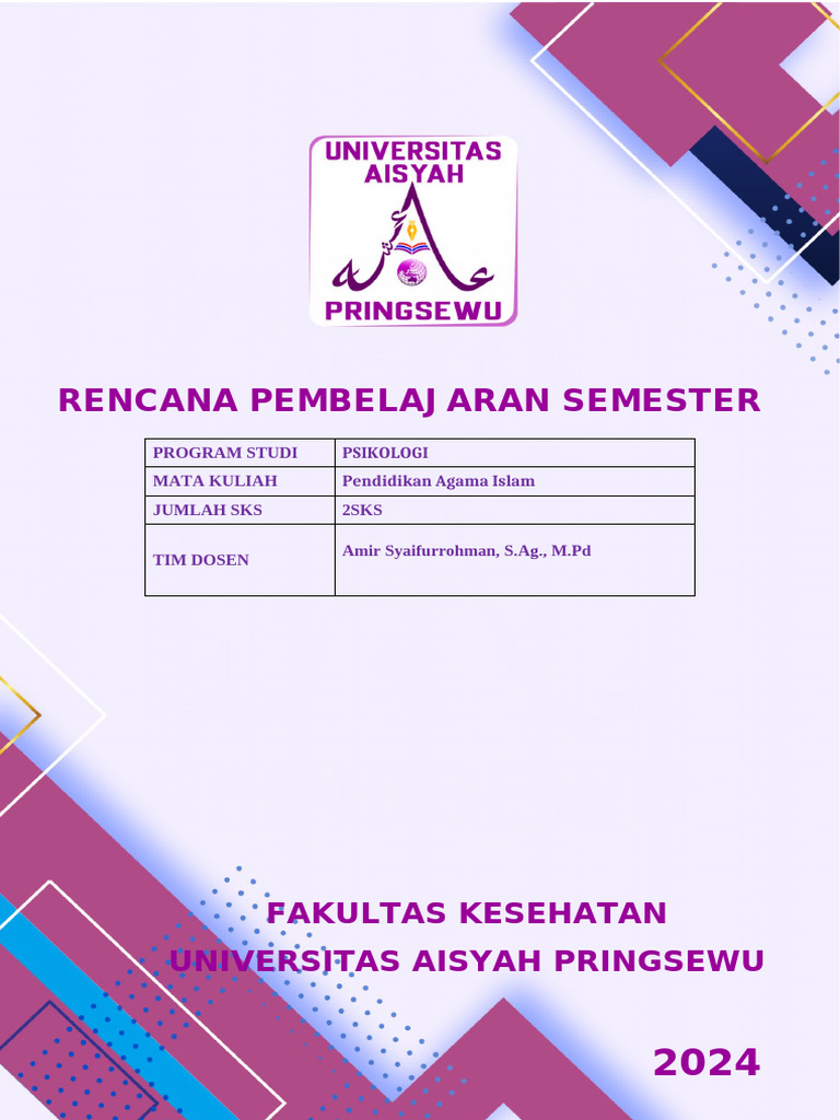 RPS Pendidikan Agama Islam 2024 | PDF | Islamic Branches | Abrahamic ...