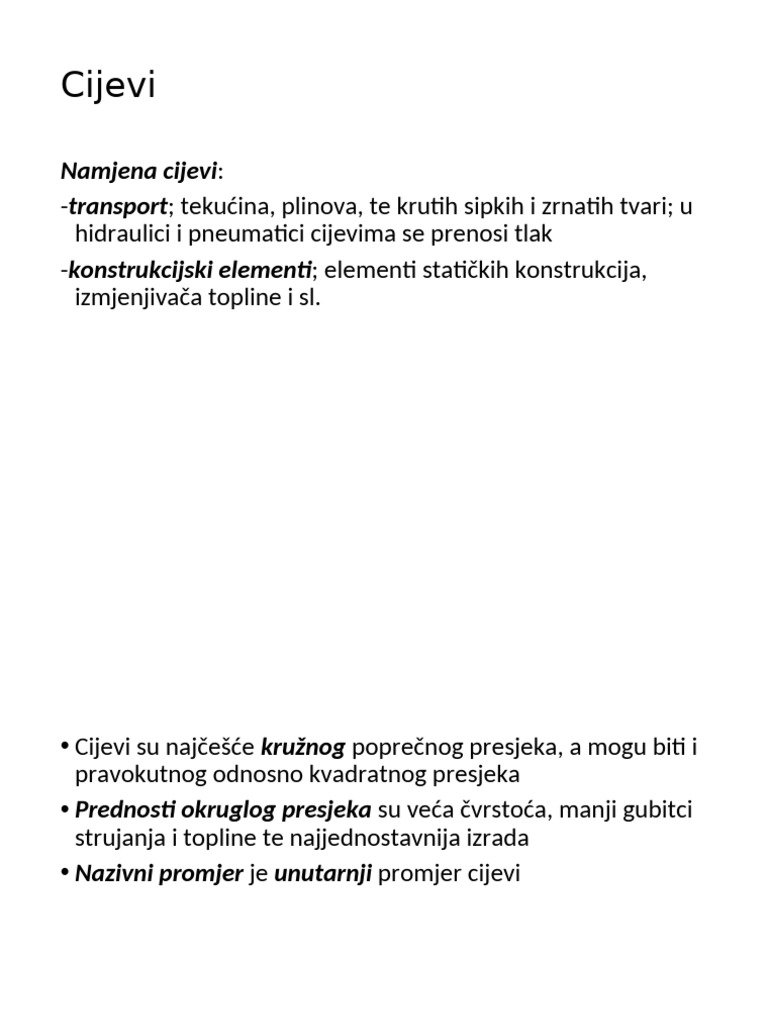Cijevi I Cijevni Sustavi | PDF