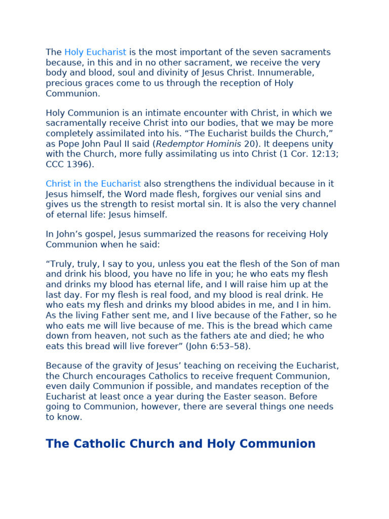Holy Communion | PDF