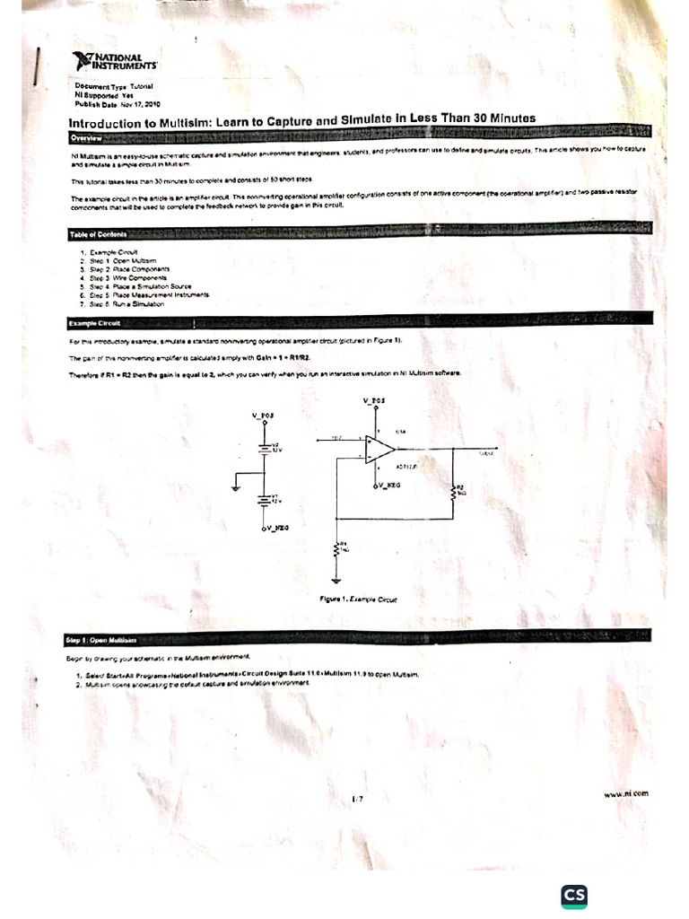 EEE 202 Multisim | PDF