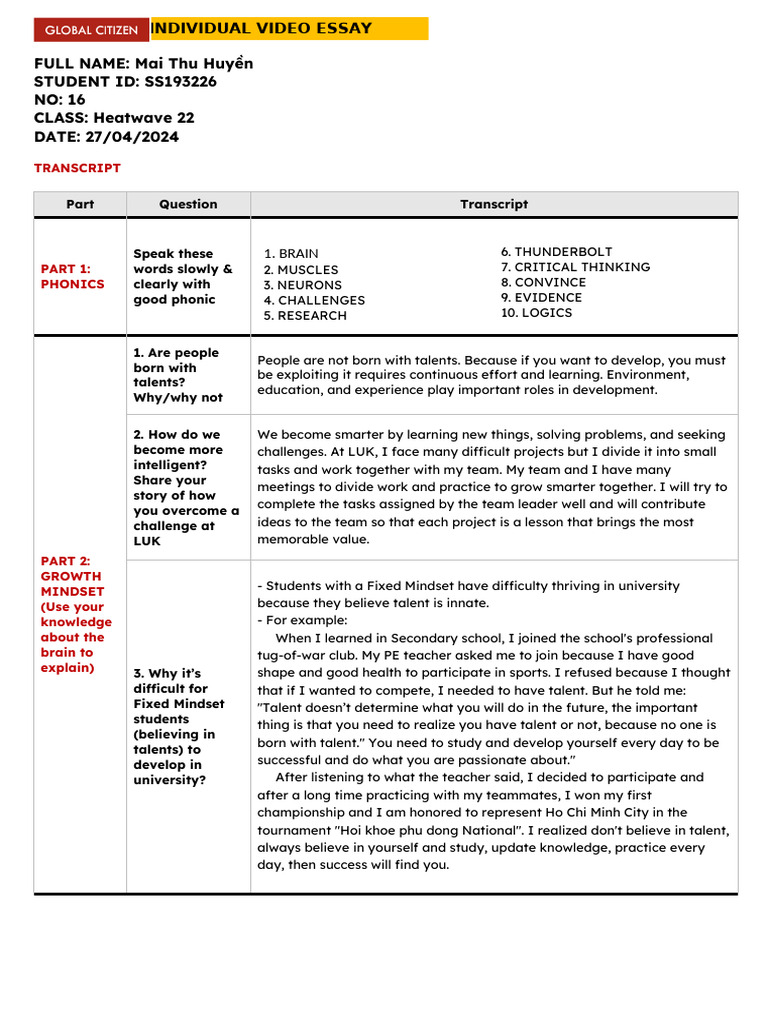 Check 2 Transcript | PDF