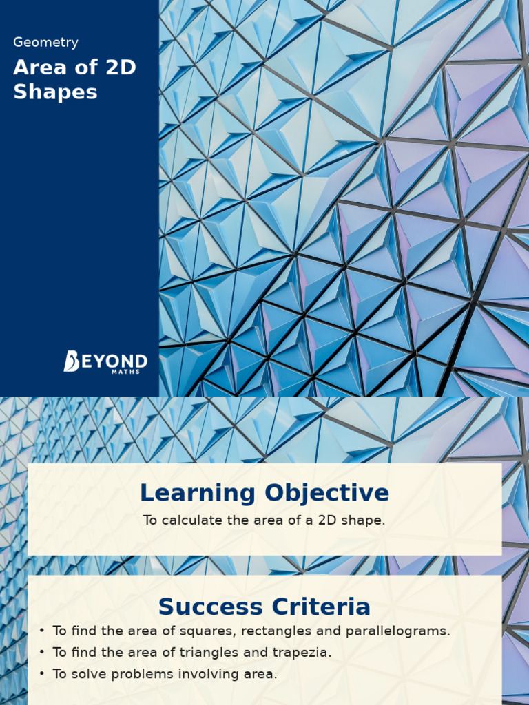 Area of 2D Shapes - Presentation | PDF