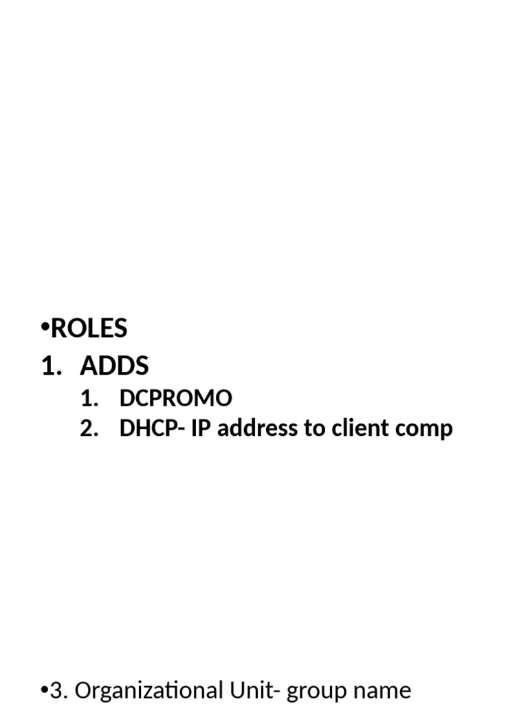 steps in installing role | PDF