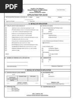 Filled CSC Leave Application Form | PDF