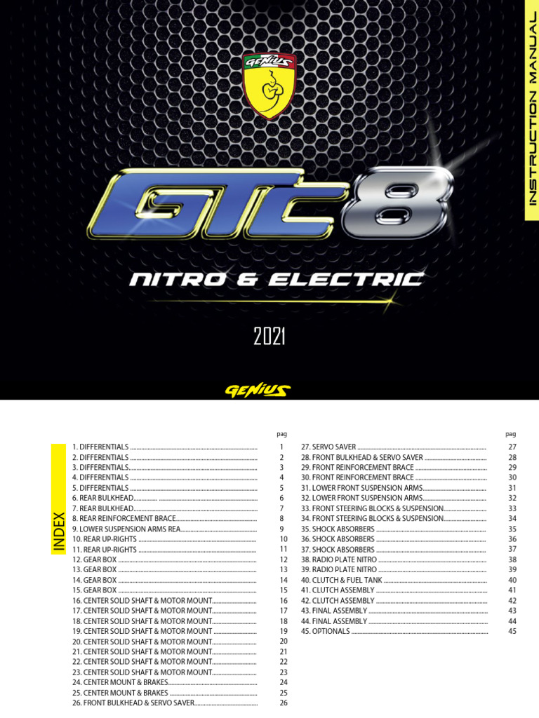 Manual 2021 RC Cars gtc8 and Gtc8e | PDF